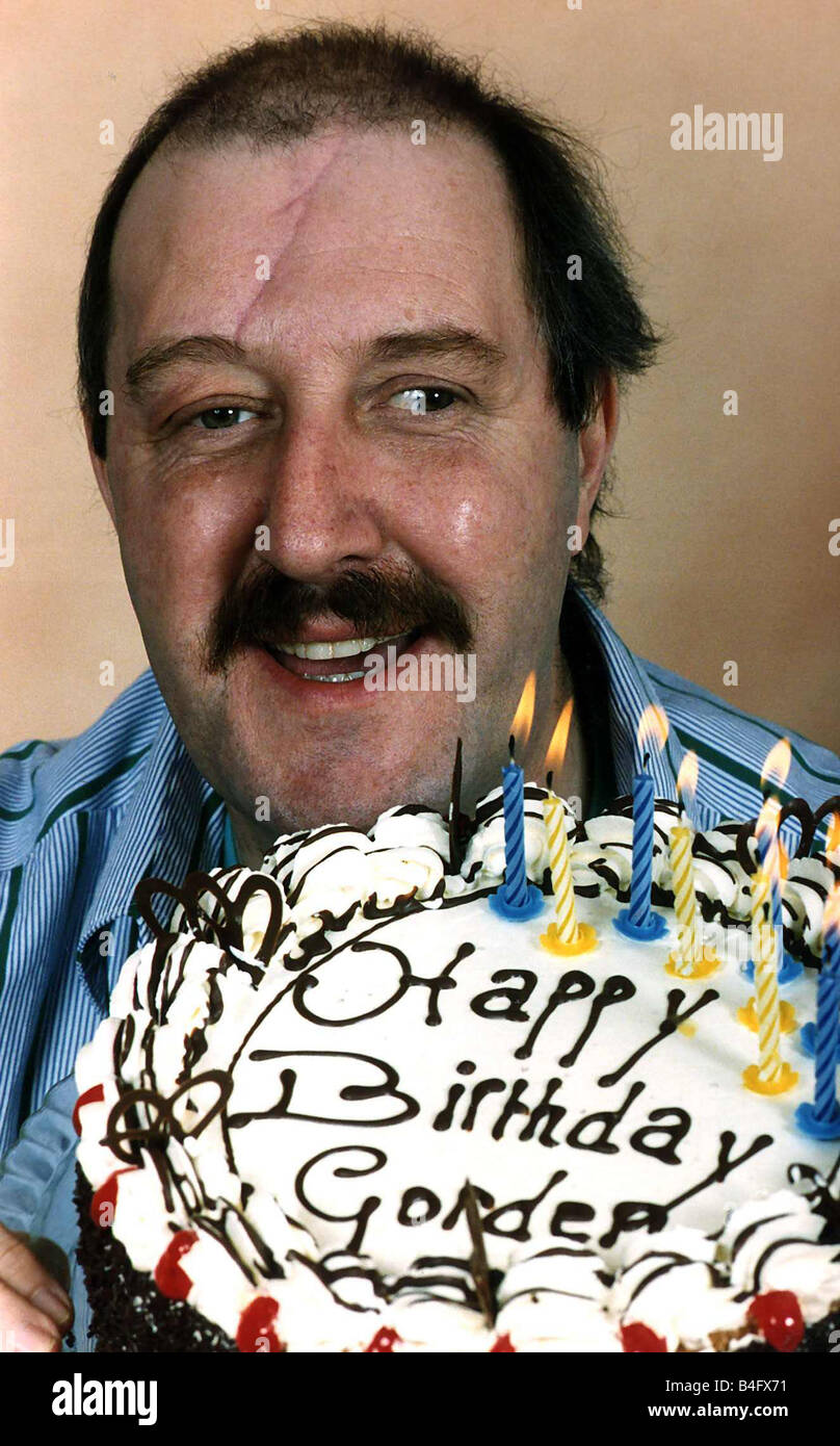 Gordon Kaye Actor star of tv series Allo Allo celebrating his birthday ...