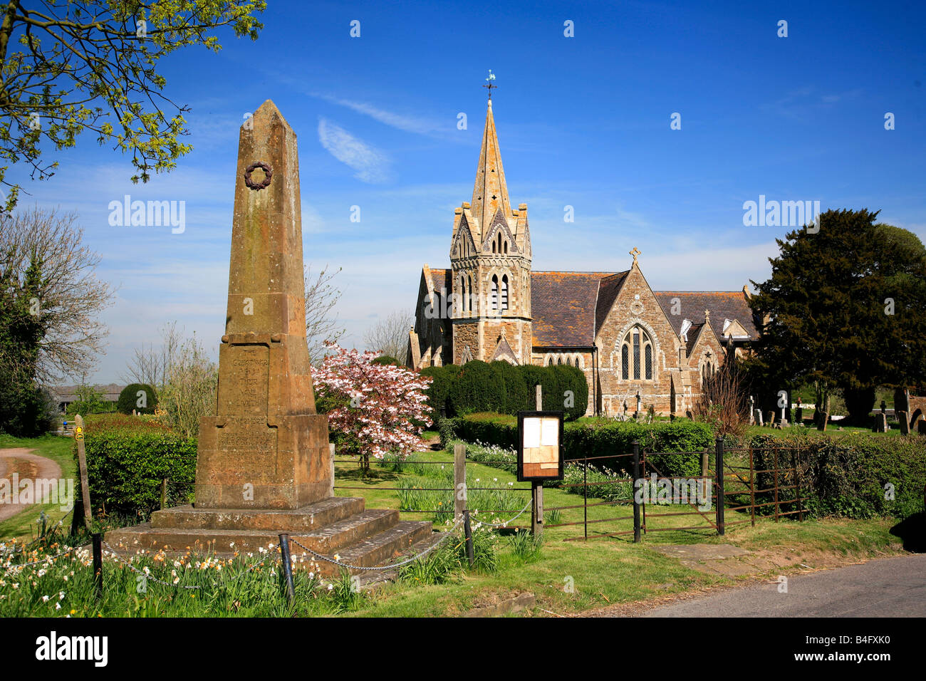 Landscape of St John the Baptist Church Lower Shuckburgh Warwickshire ...