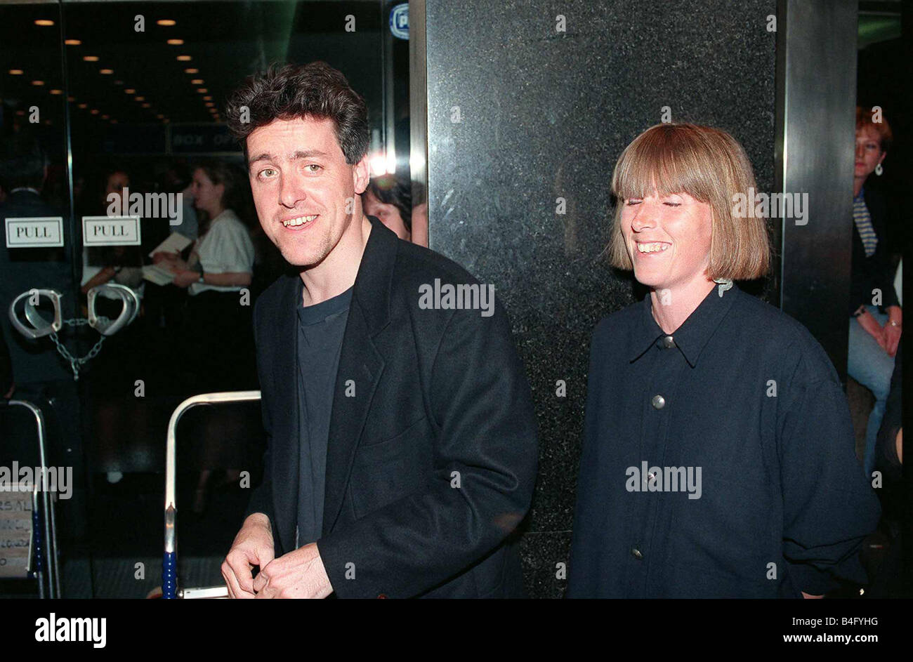 Griff Rhys Jones Actor Comedian 1990 with his wife at the film premiere ...