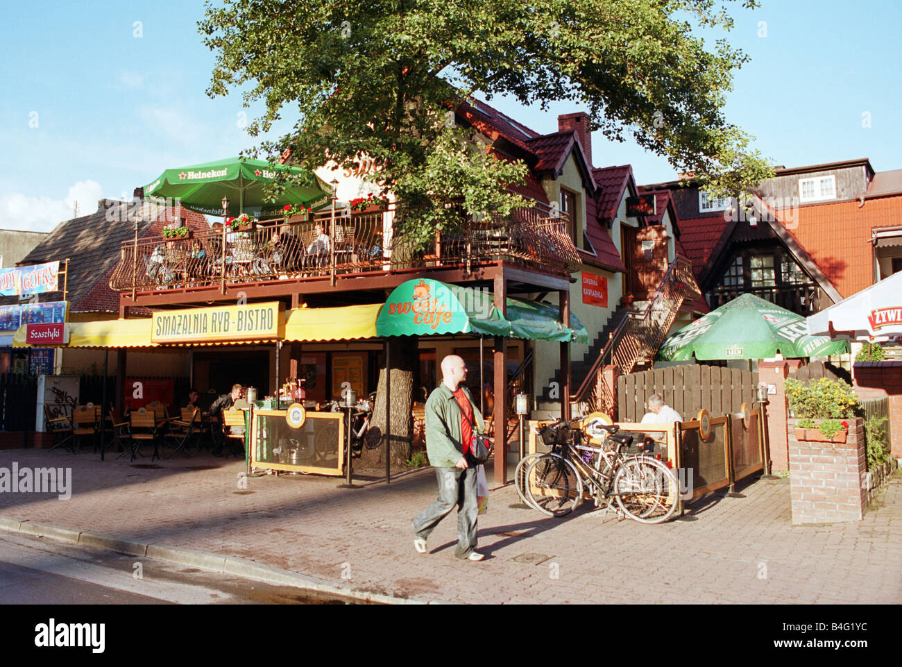 Main street in Leba, Poland Stock Photo - Alamy