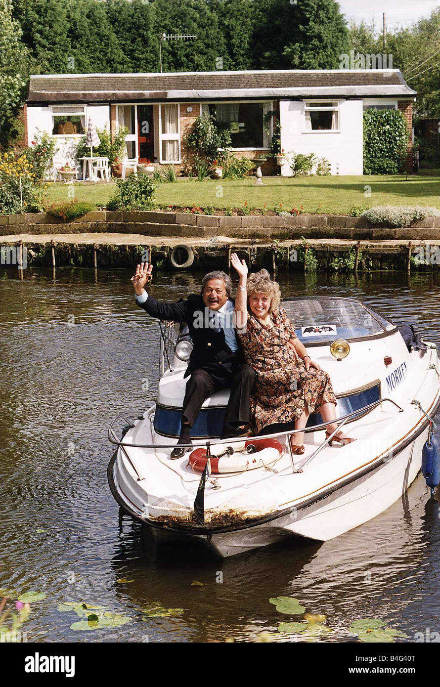 Saed Jaffrey Actor with his wife Jennifer on a boat Stock Photo - Alamy