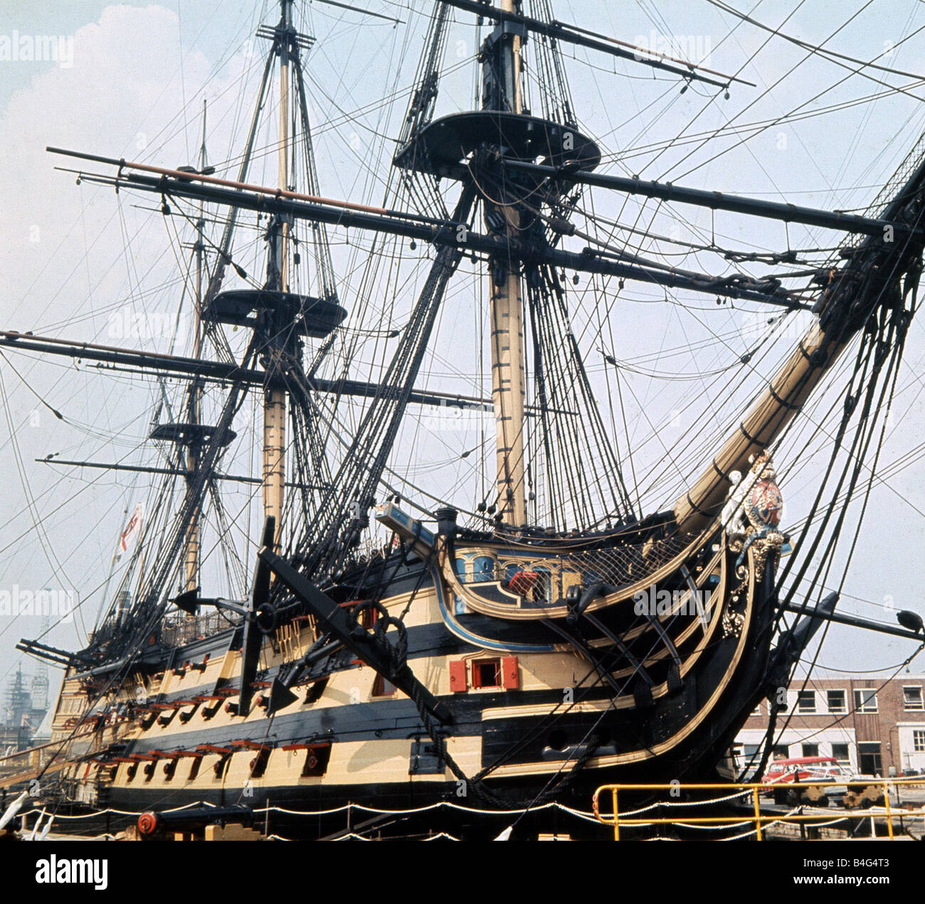 Lord Nelsons Flag ship HMS Victory which lead in the battle of ...