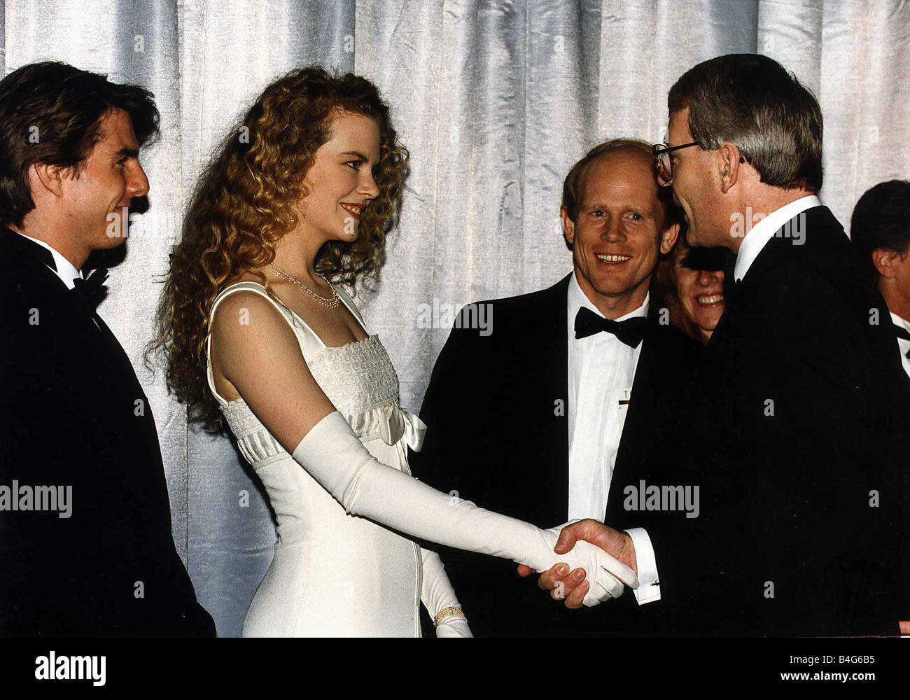 Nicole Kidman actress shakes hands with Prime Minister John Major at ...