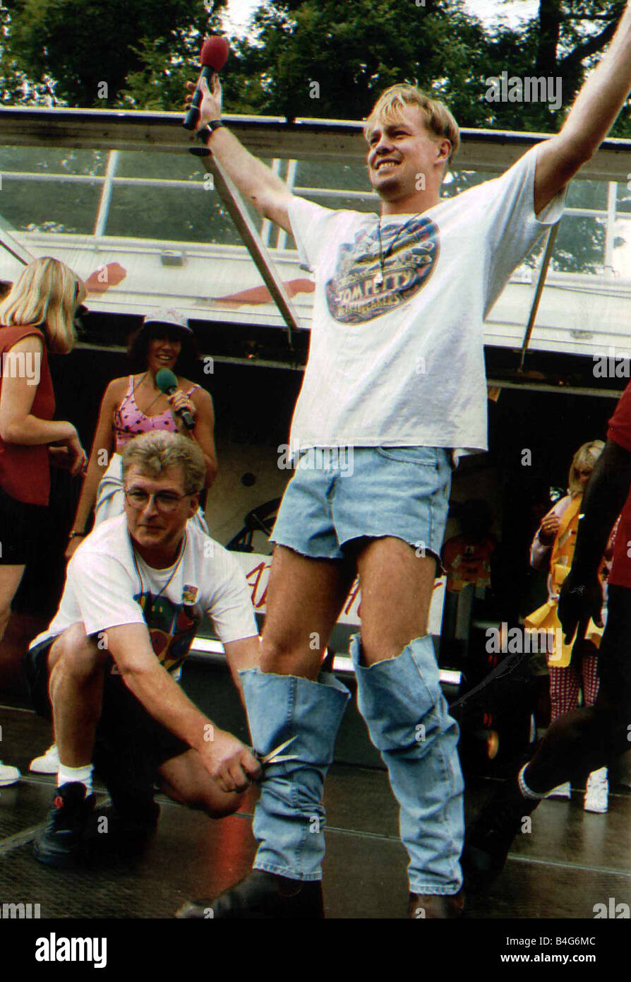 Jason Donovan Actor at the radio one roadshow 1992 Stock Photo - Alamy