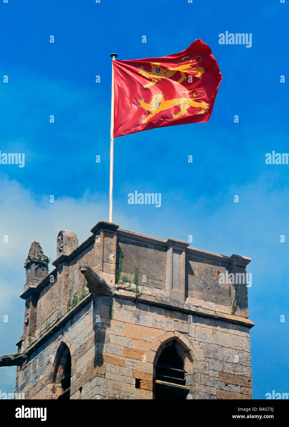 Flag of Normandy on a tower Stock Photo - Alamy