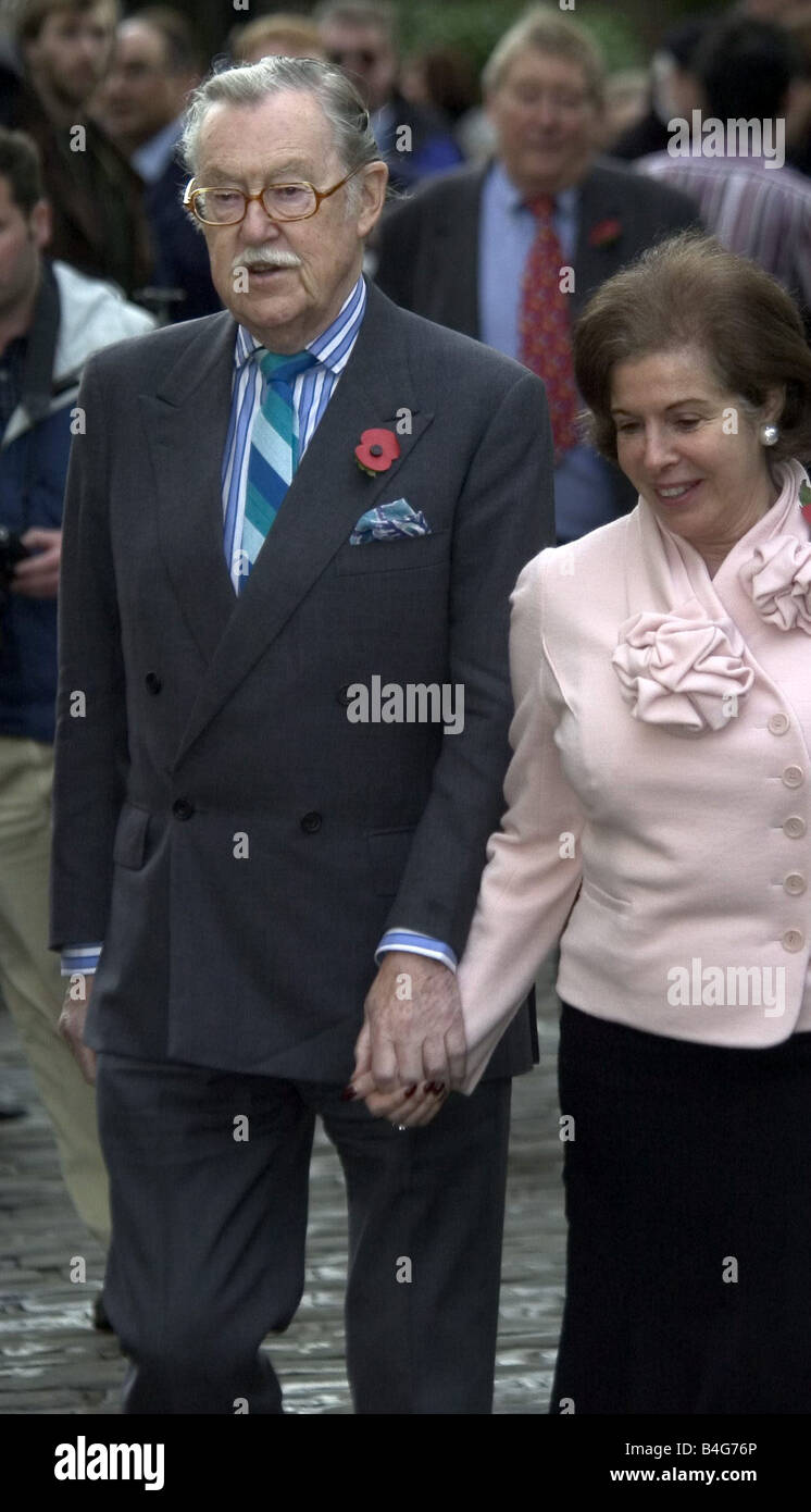 Alan Whicker at the Richard Whiteley memorial service at York Minster ...
