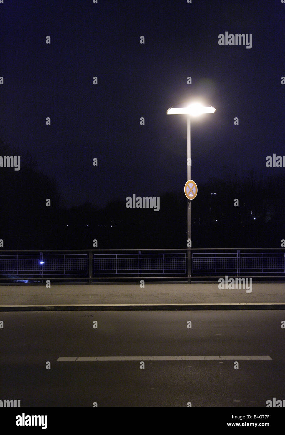 Street lamp at night, Berlin, Germany Stock Photo - Alamy