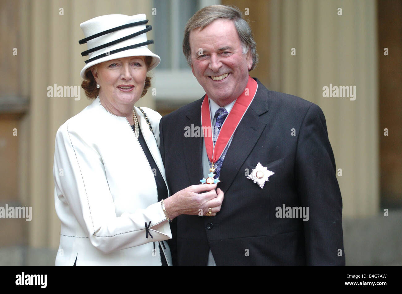 Terry Wogan seen here at Buckingham Palace after receiving his ...
