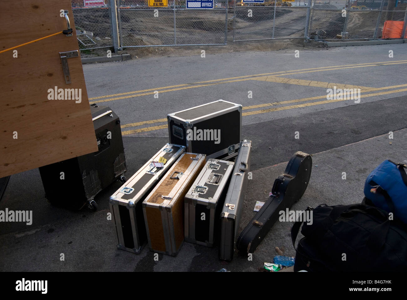 Music equipment being loaded into a vehicle Stock Photo - Alamy