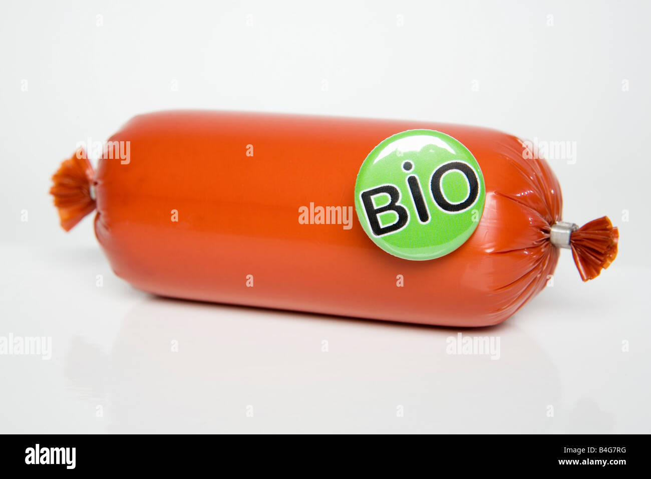 A Teewurst With A Bio Button In It Stock Photo Alamy a-teewurst-with-a-bio-button-in-it-stock-photo-alamy