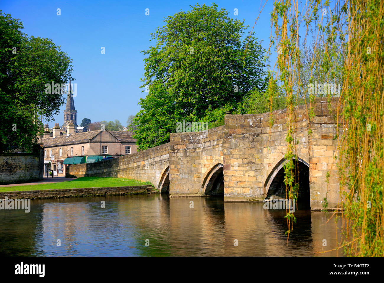 Stonebridge River Wye Bakewell Town Peak District National Park ...