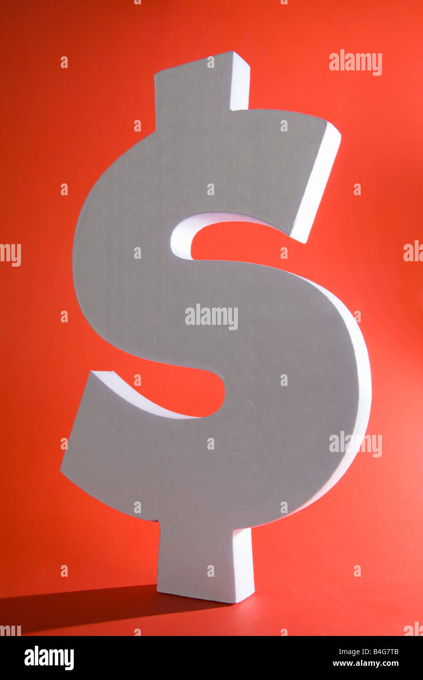 A white dollar sign Stock Photo - Alamy