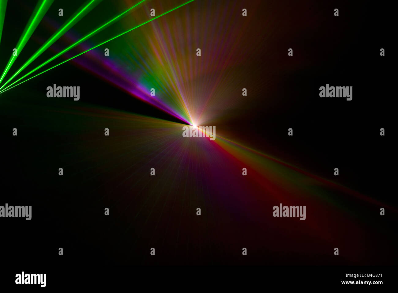 Multi colored laser lights Stock Photo - Alamy