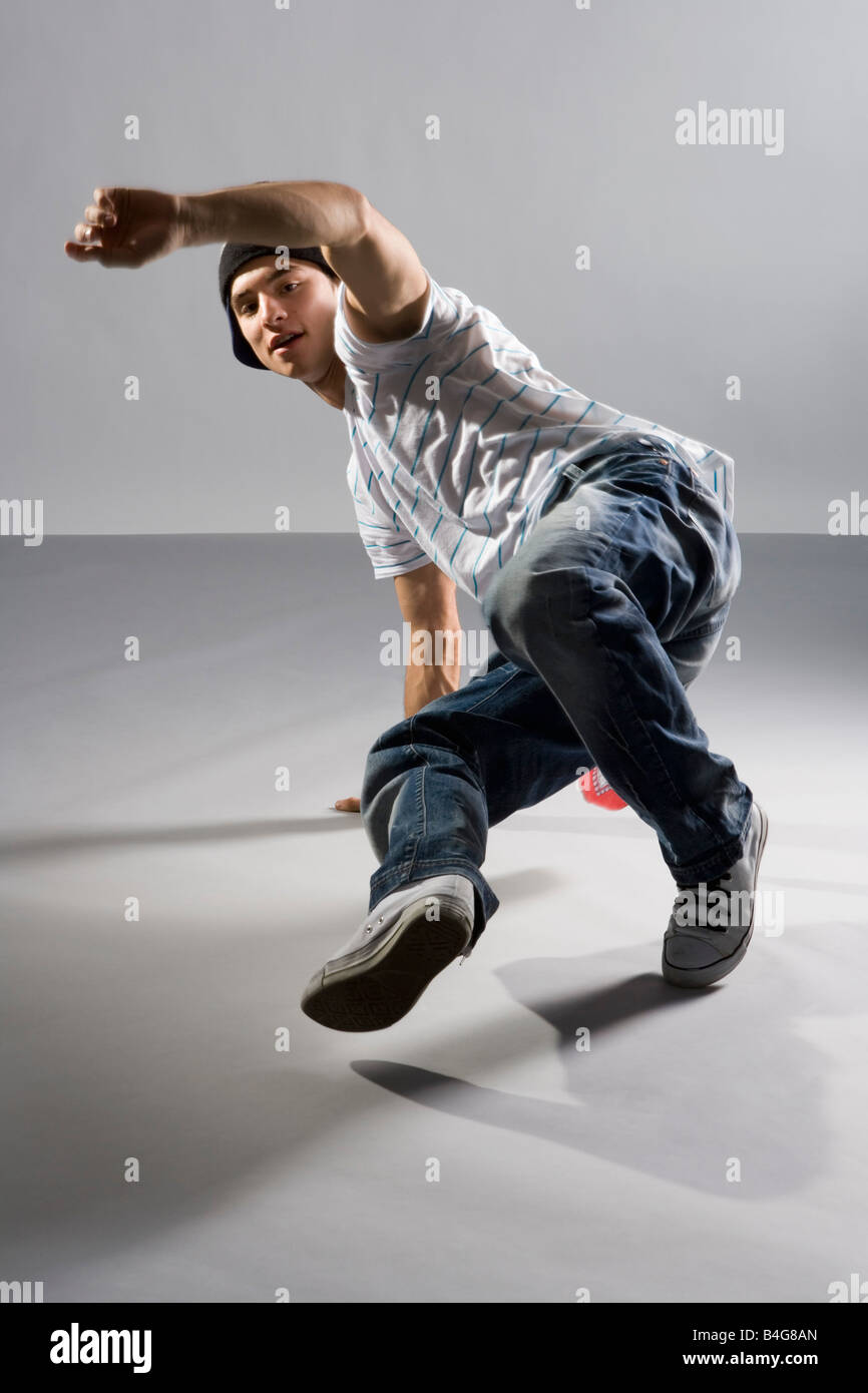 A B-boy doing breakdancing footwork Stock Photo - Alamy