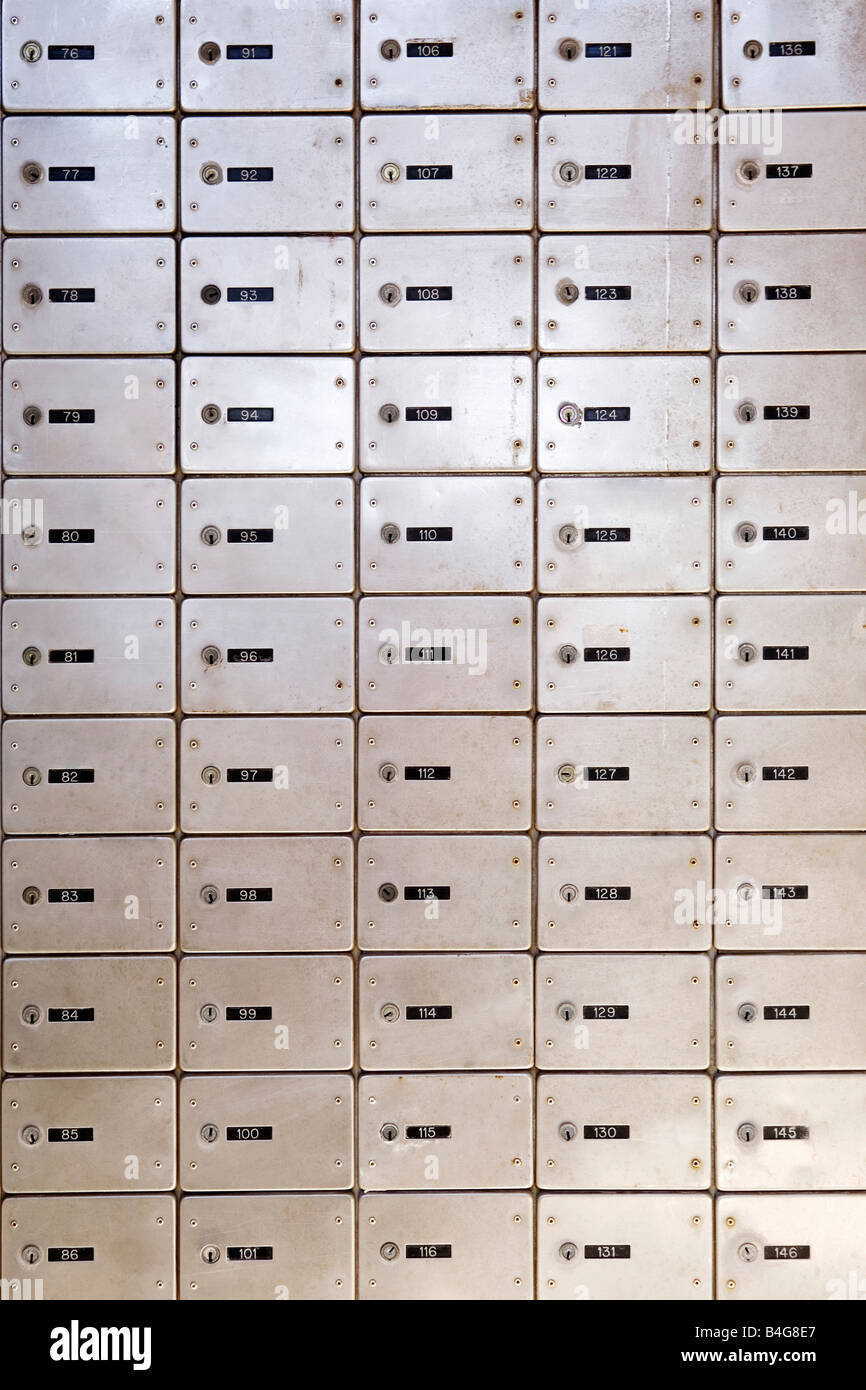 Safety deposit boxes Stock Photo - Alamy