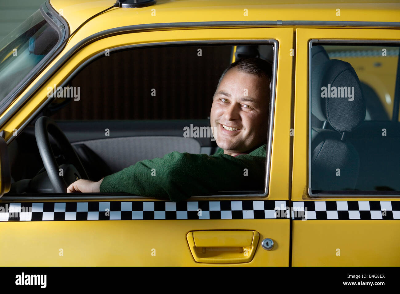 Yellow taxi driver window hi-res stock photography and images - Alamy