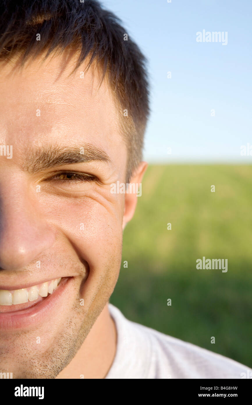 Portrait of a man smiling Stock Photo - Alamy