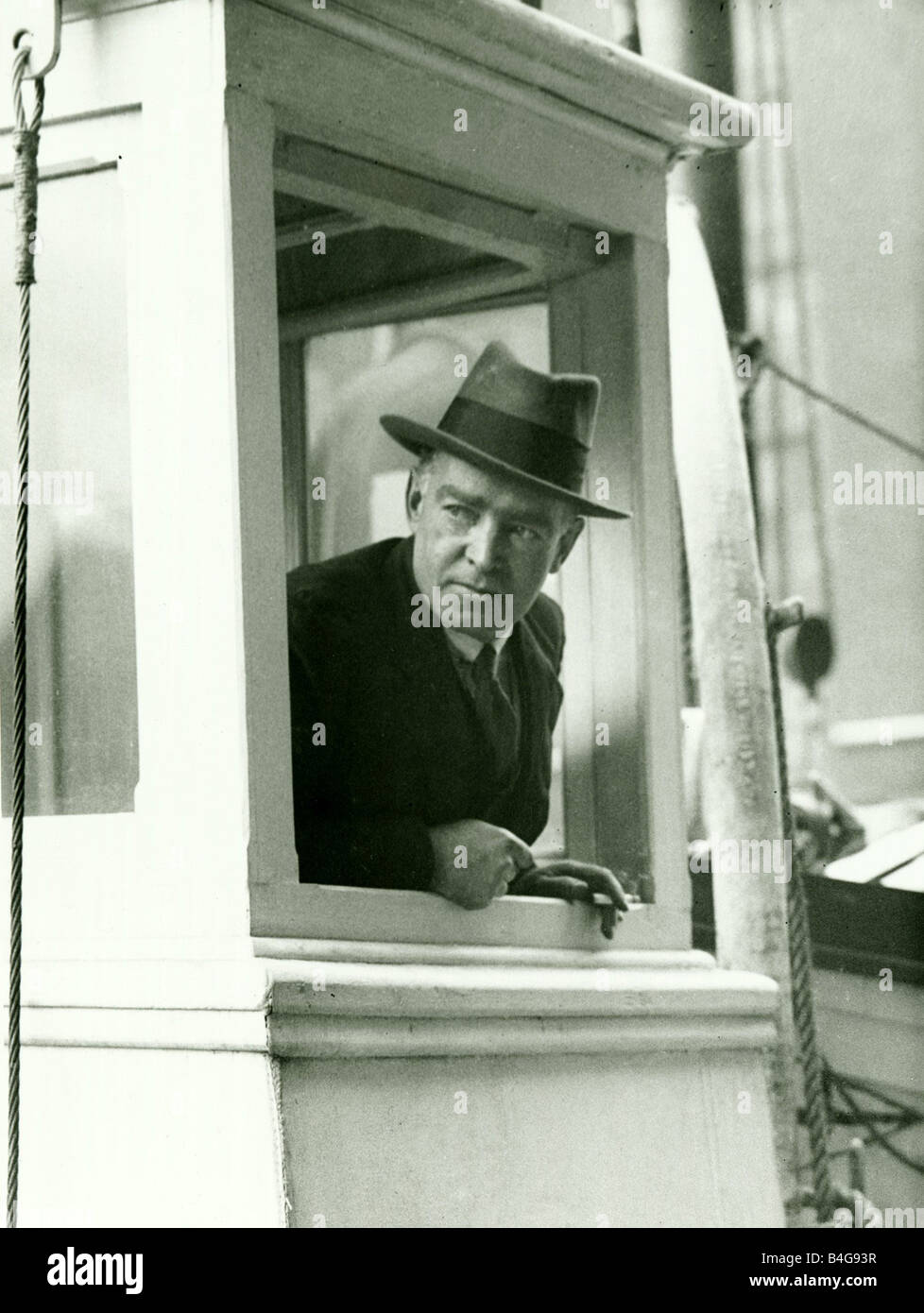 Sir Ernest Shackleton on the bridge of The Quest September 1921 Stock ...