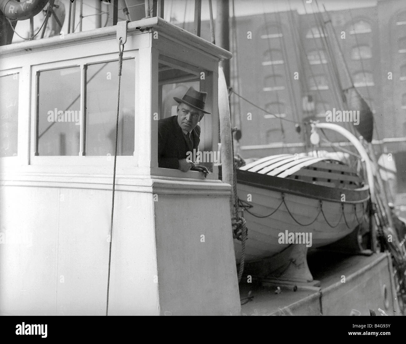 Sir Ernest Shackleton seen here aboard The Quest in London s St ...