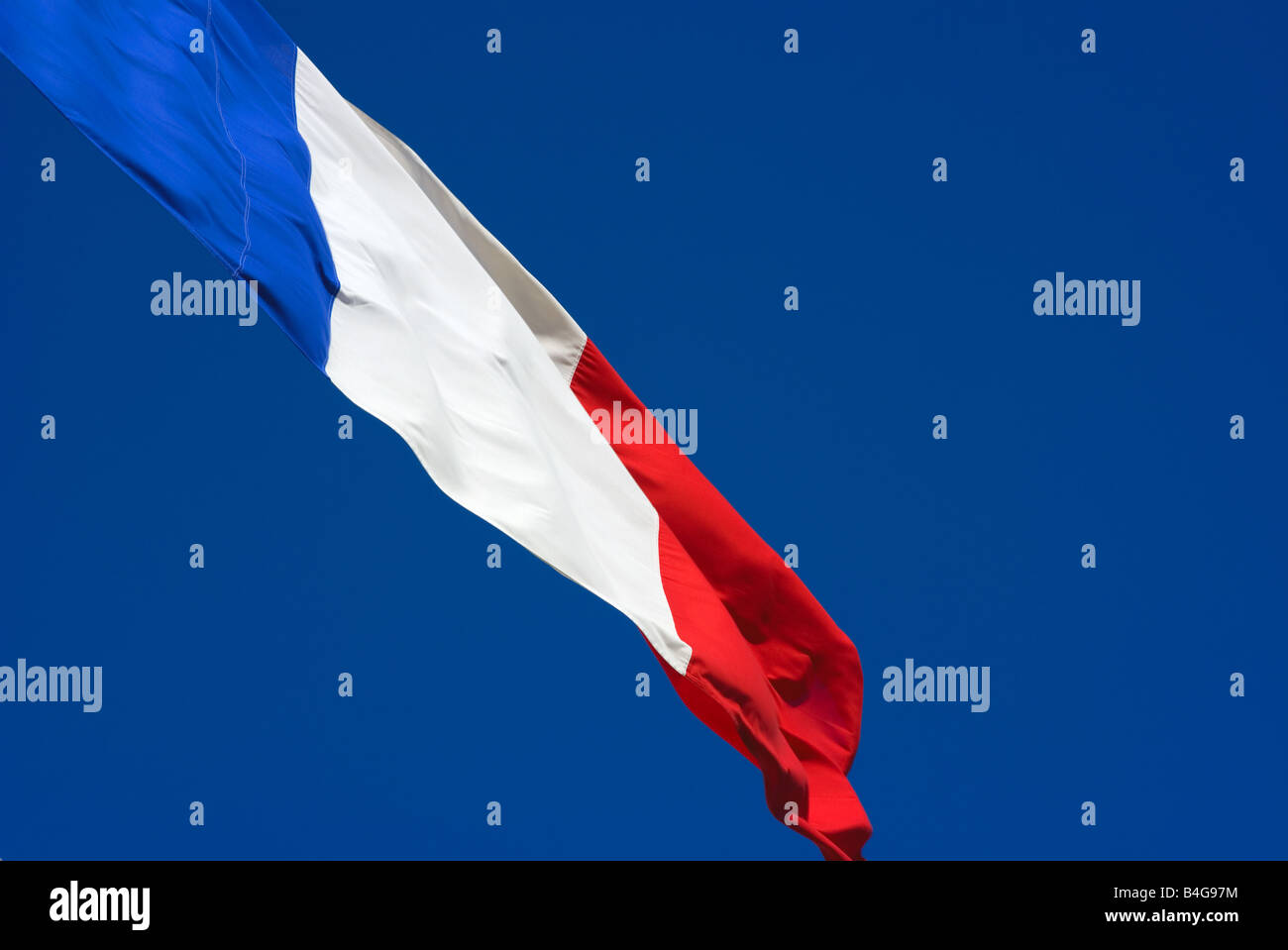 France's flag in the wind Stock Photo - Alamy