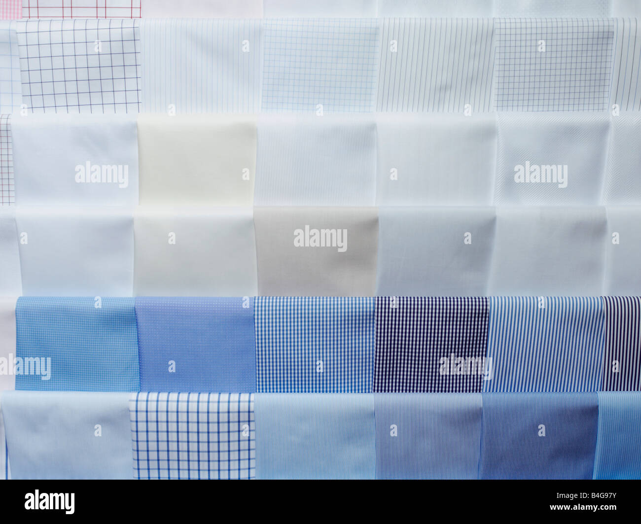 Blue fabric swatches Stock Photo - Alamy