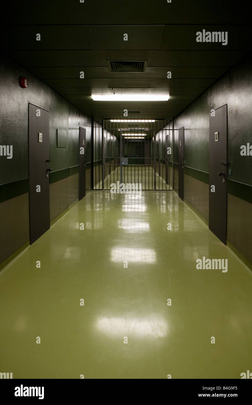 Corridor with cell doors hi-res stock photography and images - Alamy