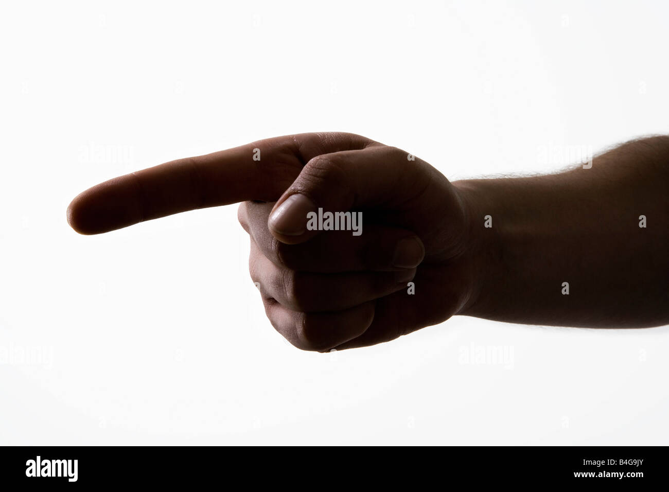 A hand pointing Stock Photo - Alamy