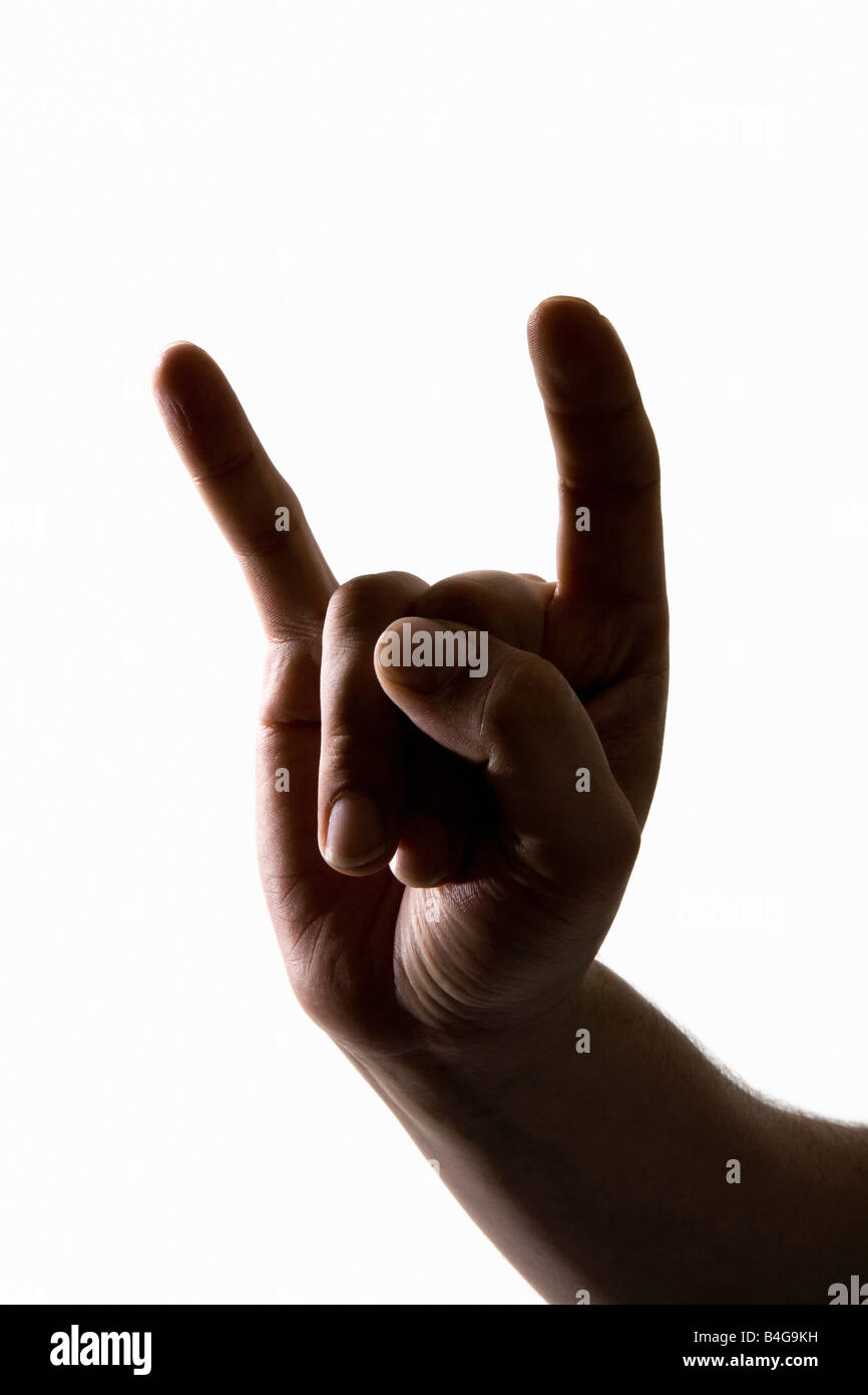 Rock hand sign hi-res stock photography and images - Alamy