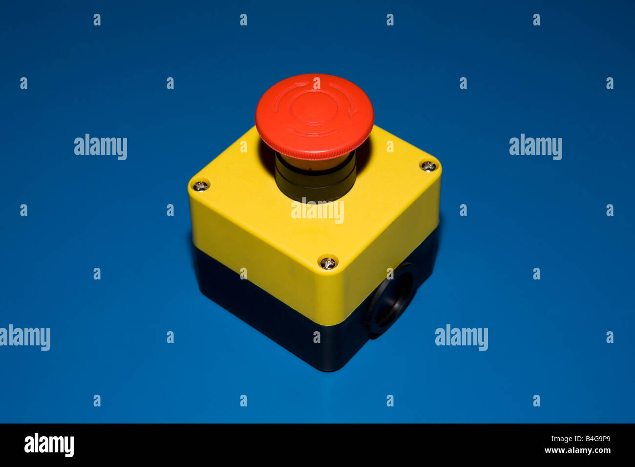 Emergency stop button Stock Photo - Alamy