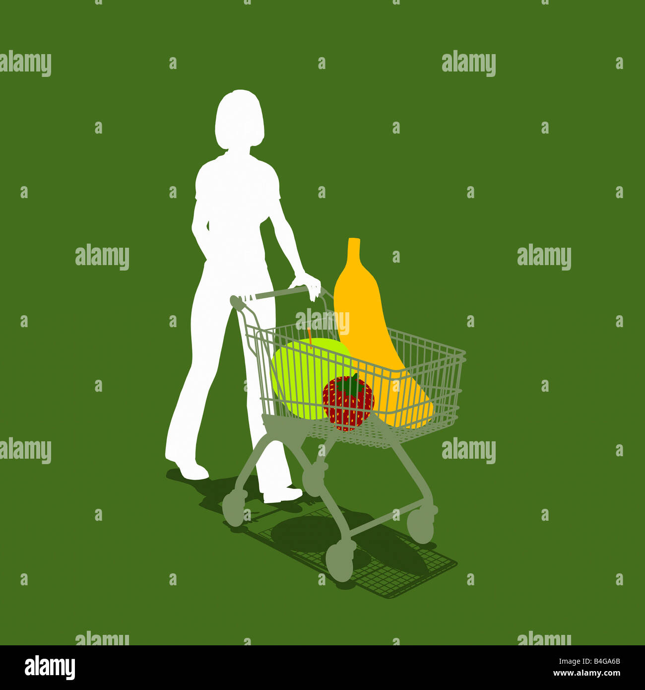 Person pushing trolley hi-res stock photography and images - Alamy