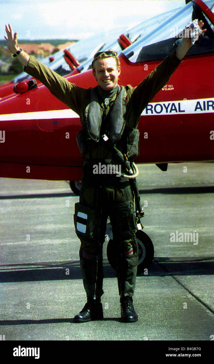 Jason Donovan actor singer after flight with Red Arrows Stock Photo - Alamy