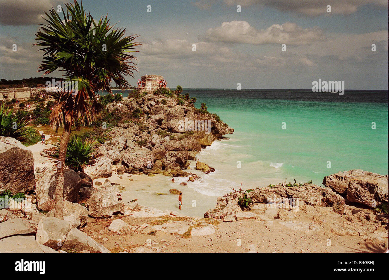 Mayan ruins near Cancun Mexico Stock Photo - Alamy