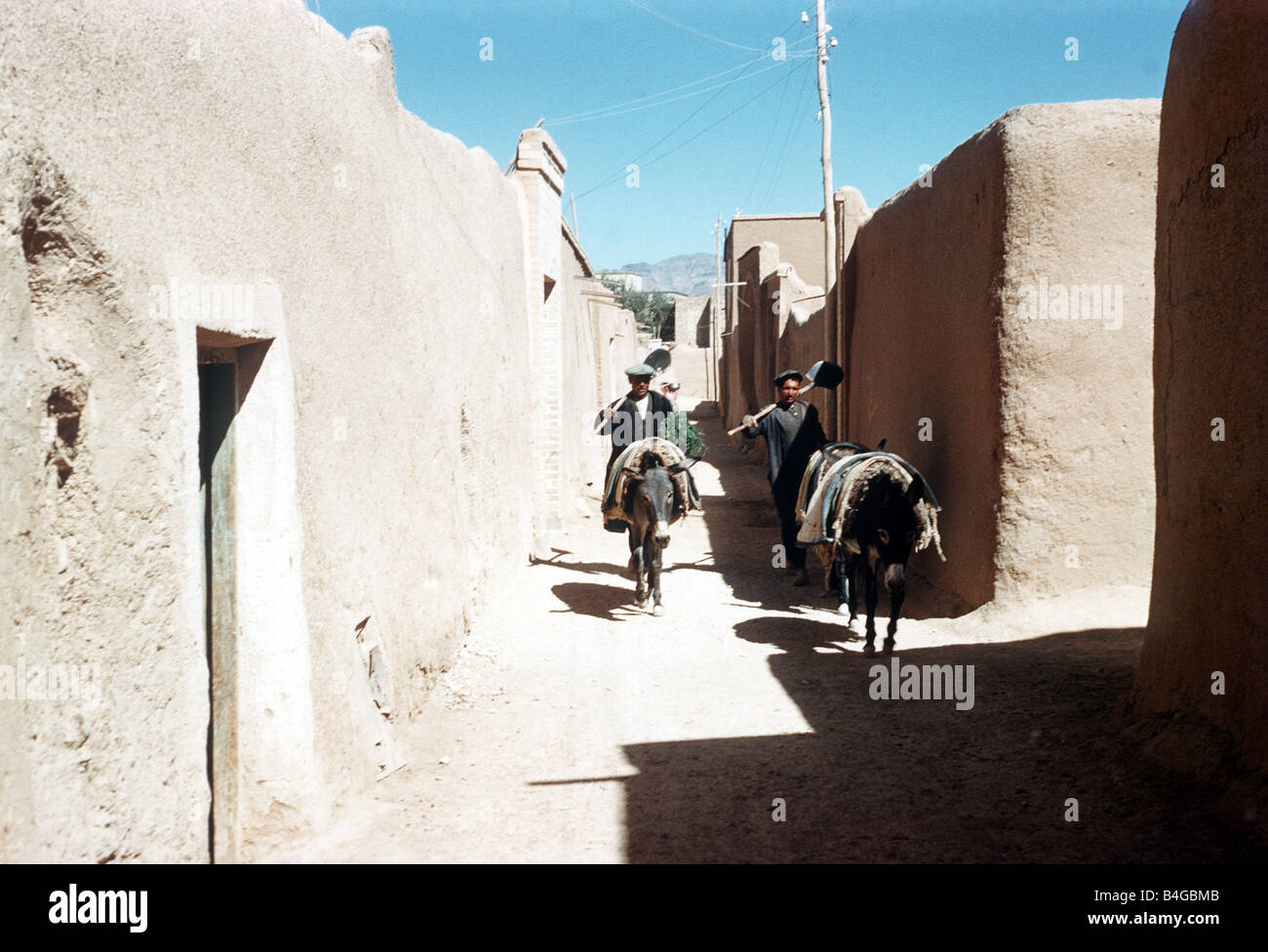 A Typical street scene in village of Abadeh 200 kms North of Shiraz in ...