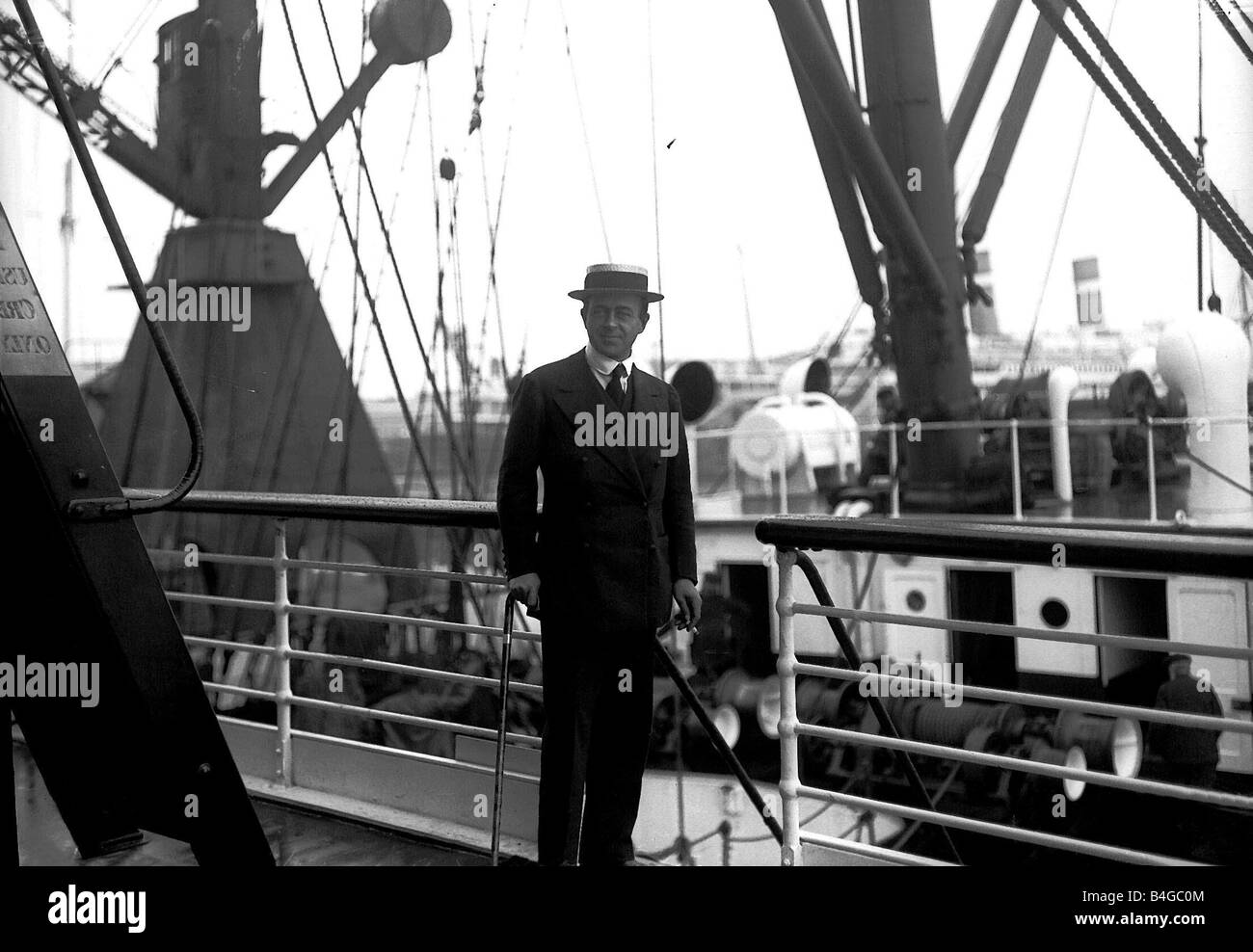 Captain Robert Falcon Scott aboard his ship the Terra Nova before ...