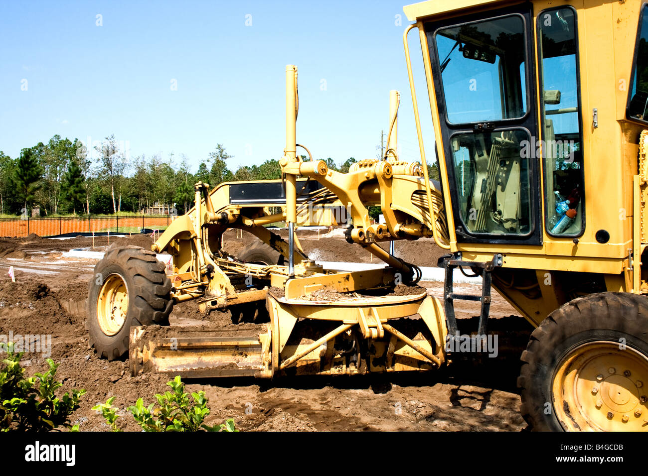 Construction machinery at a building site Stock Photo - Alamy