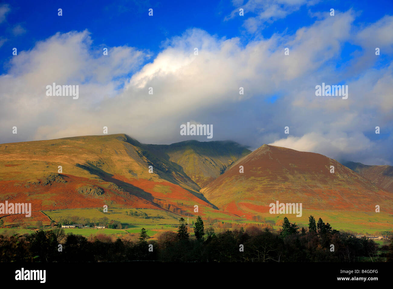 Blencathra Mountain near Keswick Lake District National Park Cumbria ...