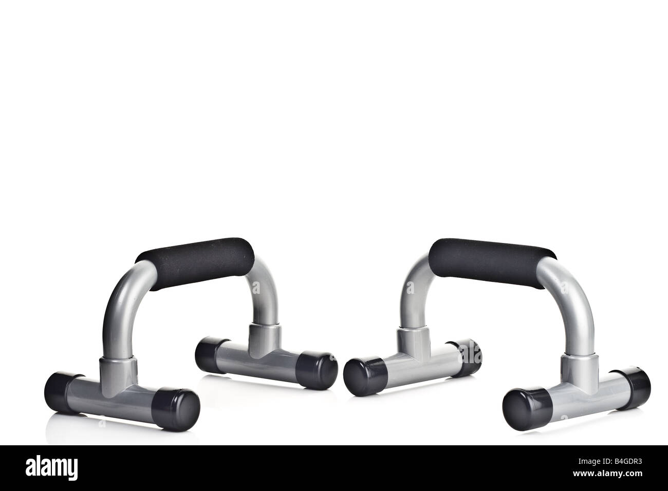Push up bars isolated on white background Stock Photo - Alamy