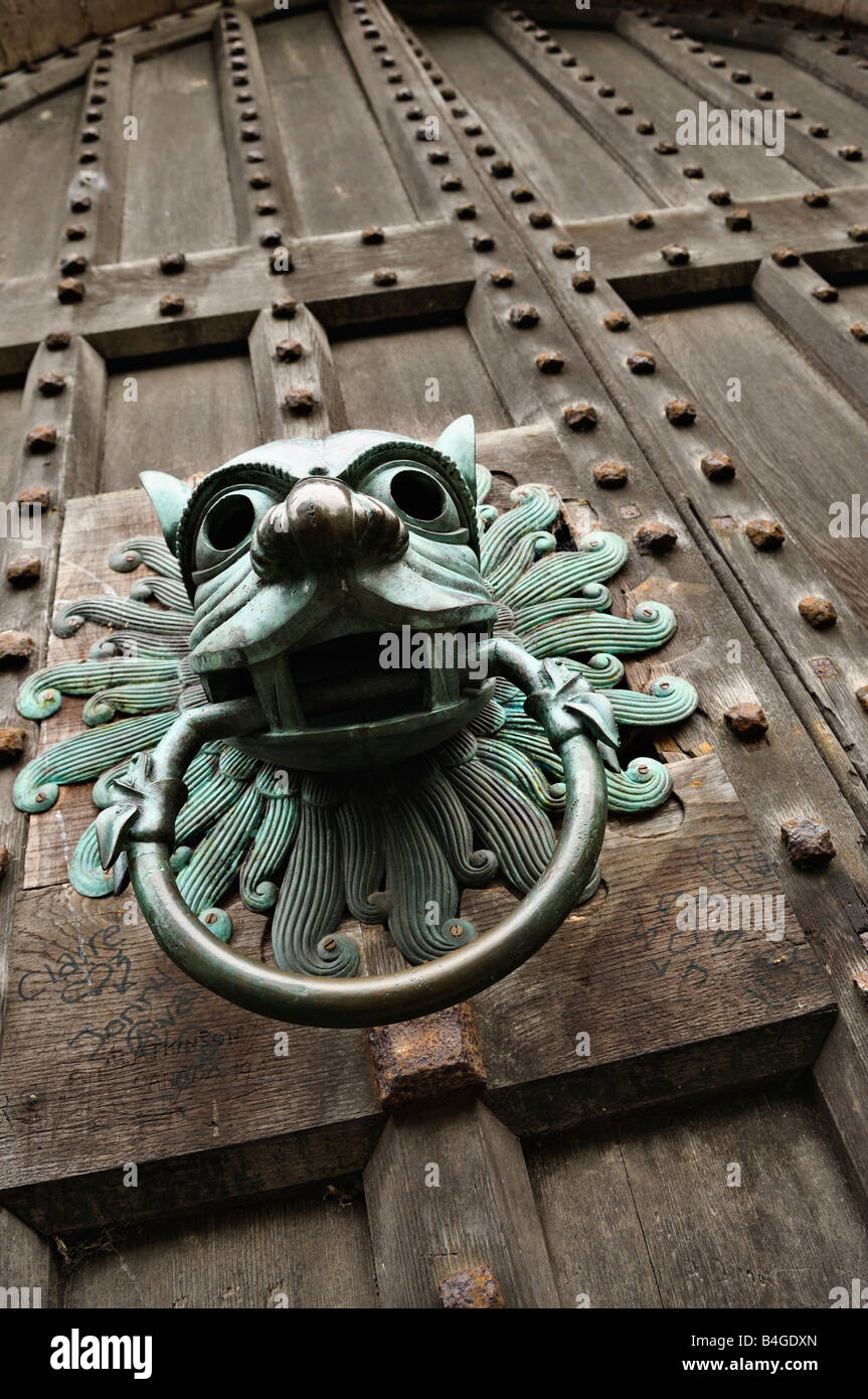 One of what was once two ornate door knockers - only one survives Stock ...