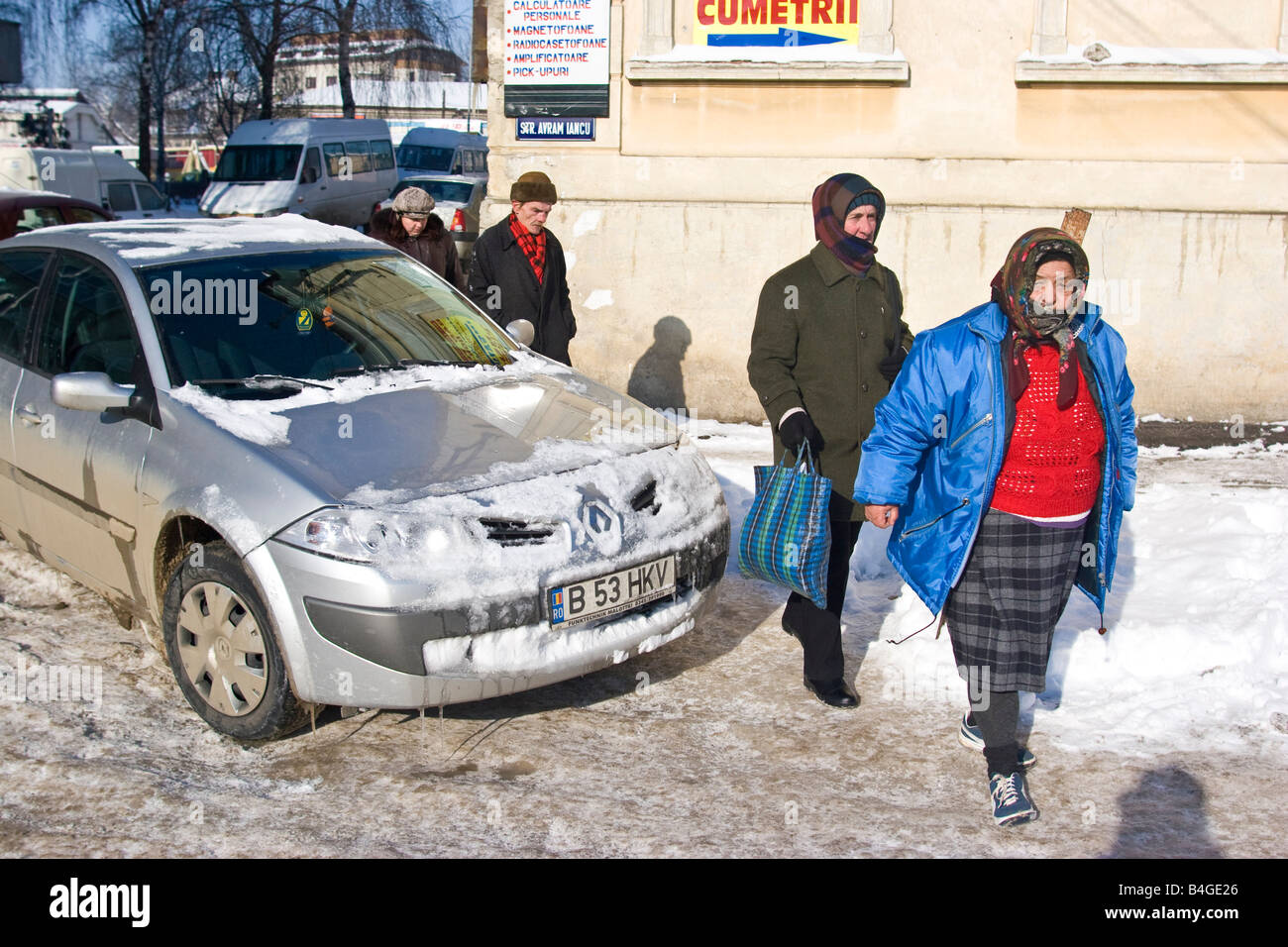 Cold winter in Suceava city , Romania, Eastern europe Stock Photo - Alamy
