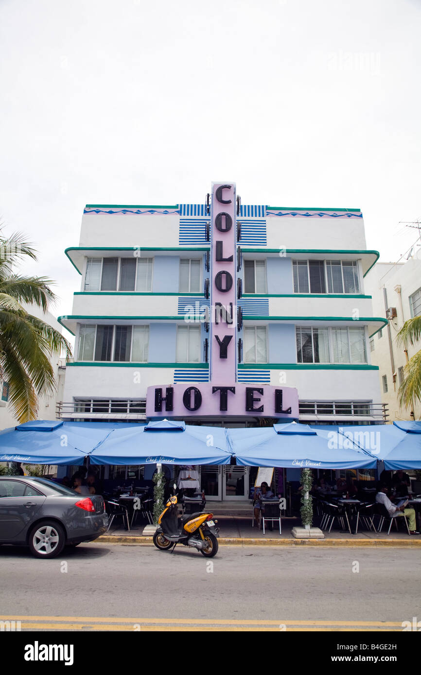 Colony Hotel, South Beach, Miami, Florida Stock Photo - Alamy