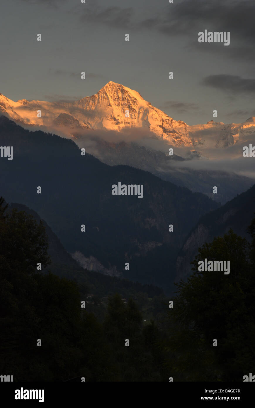 The Monch mountain in the Swiss Alps Bernese Oberland Stock Photo - Alamy