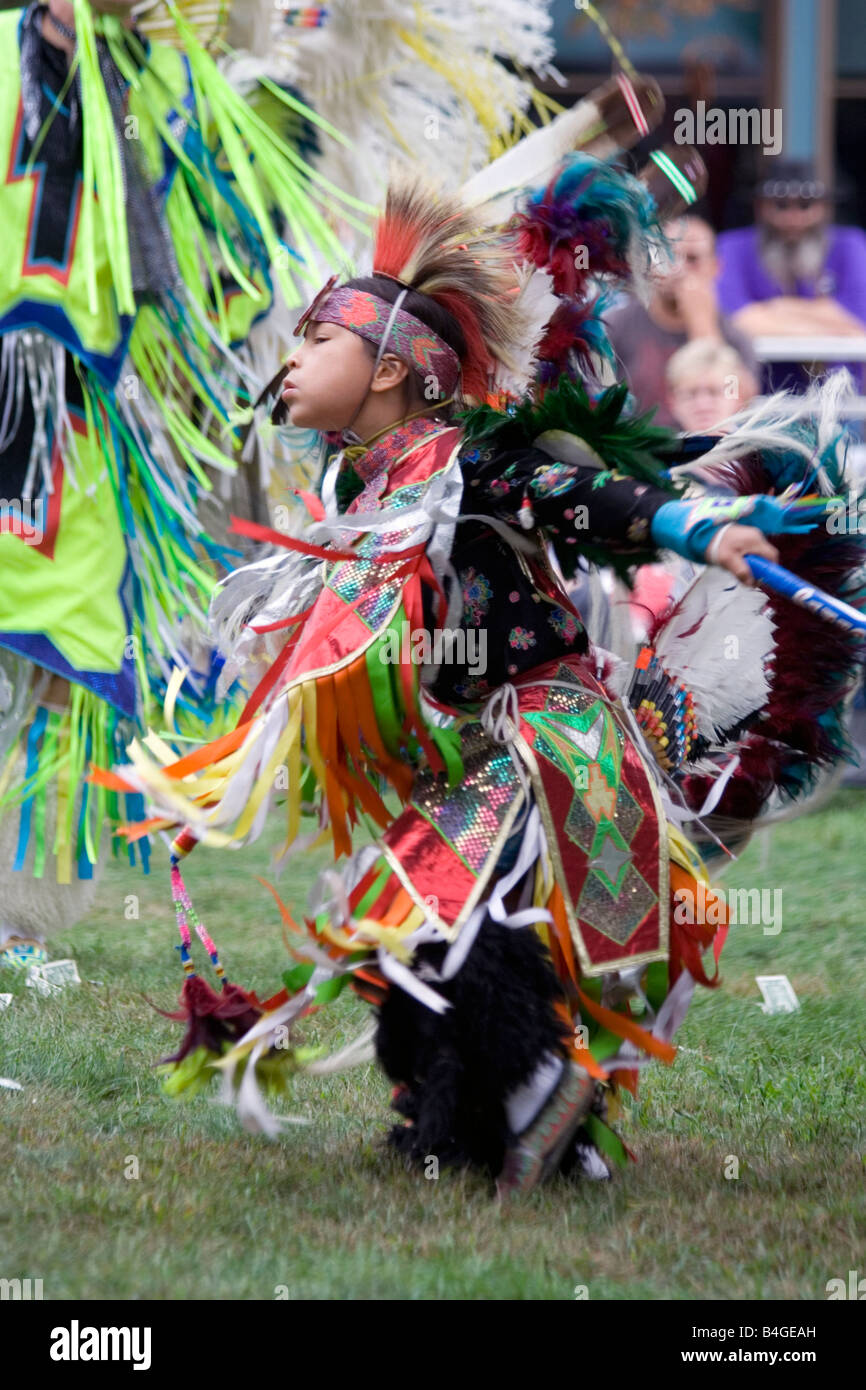 Native American Indian Boy Dancing. The 14th Annual Harvest Pow Wow ...