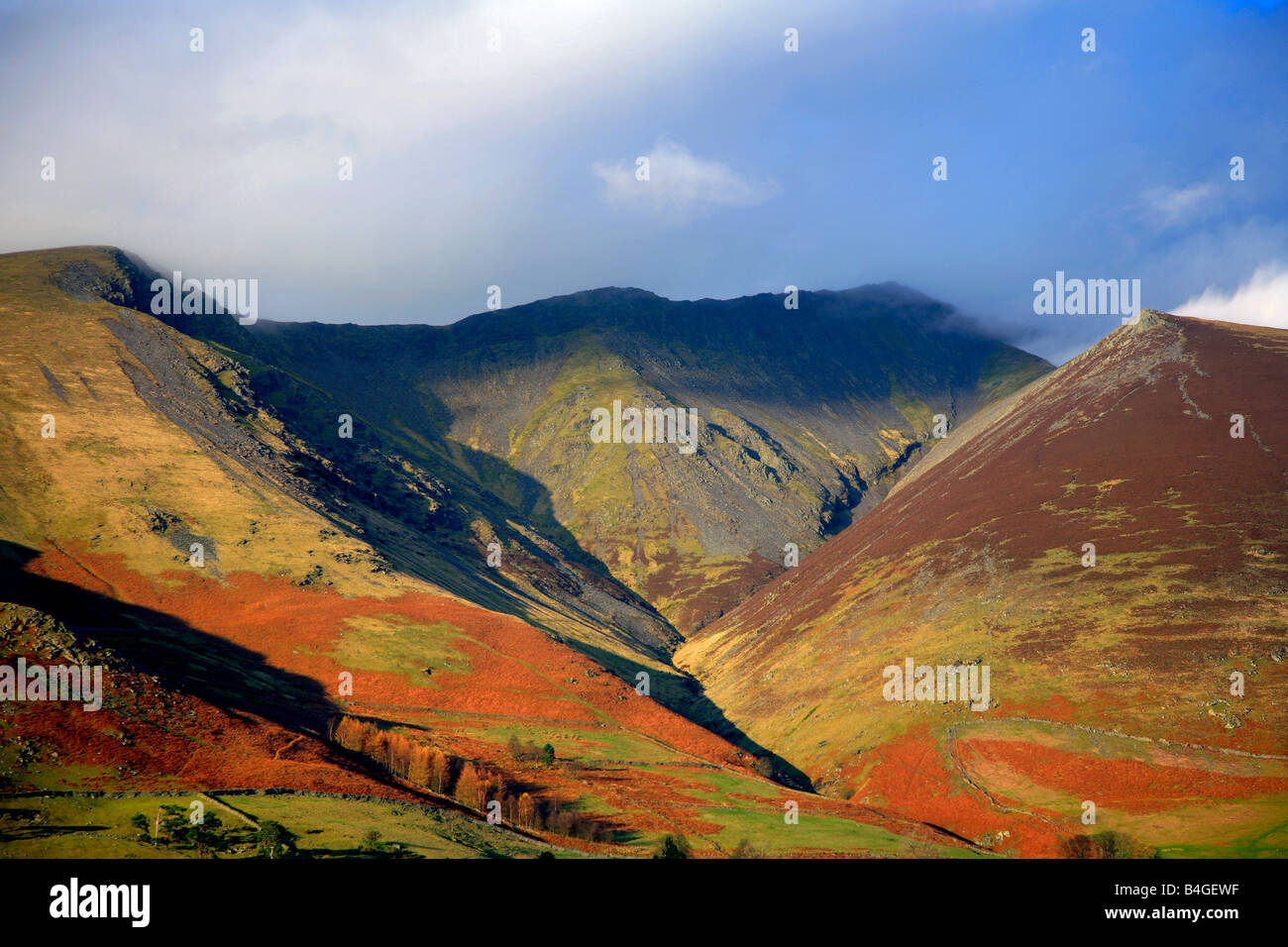 Blencathra Mountain near Keswick Lake District National Park Cumbria ...