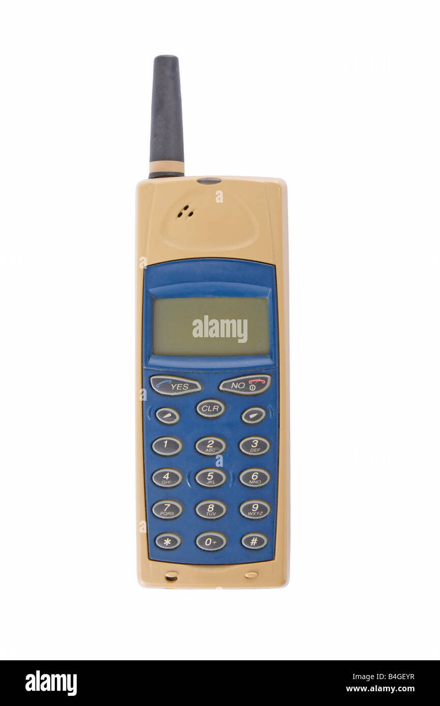 Old mobile phone isolated on white background Stock Photo - Alamy