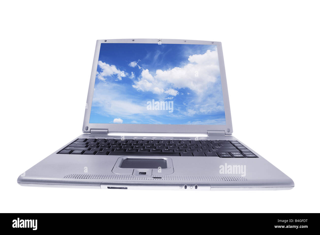 Blue monitor computer Cut Out Stock Images & Pictures - Alamy