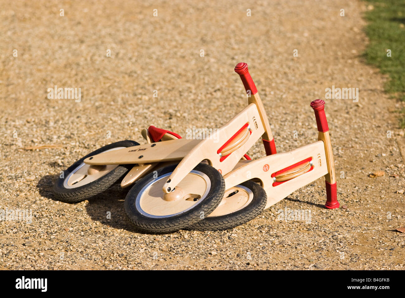 Wooden toy bicycles Stock Photo - Alamy