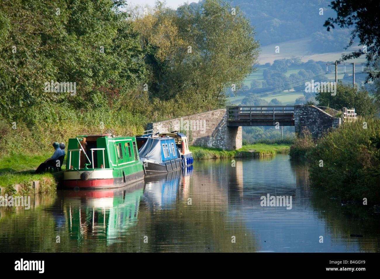 Brecon beacons canal boat hi-res stock photography and images - Alamy