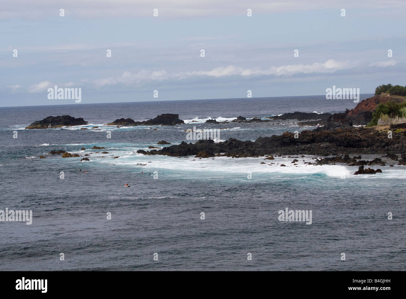 Azores.View ower the sea outside Mosteiros Stock Photo - Alamy
