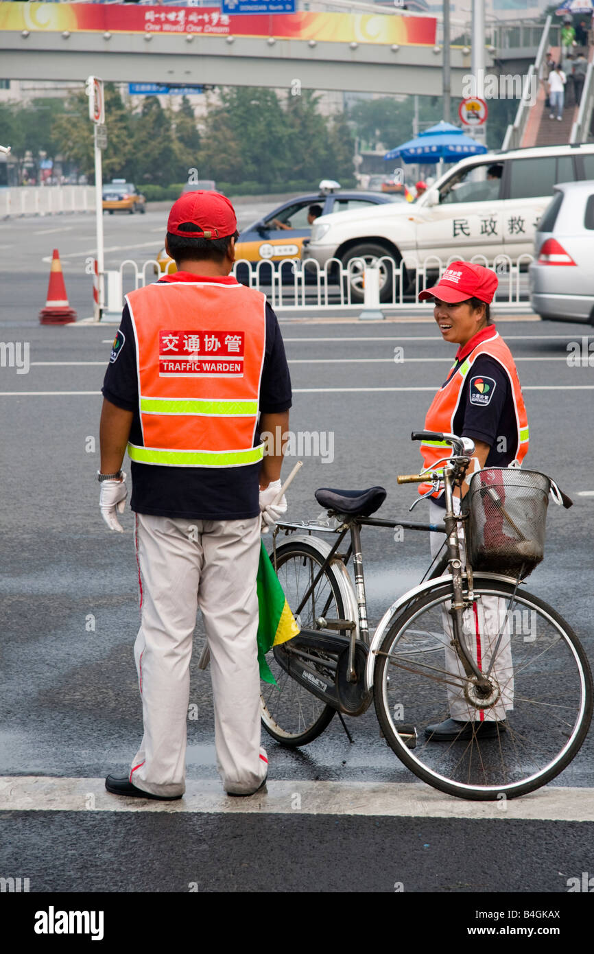 Traffic warden in Beijing , China Stock Photo - Alamy