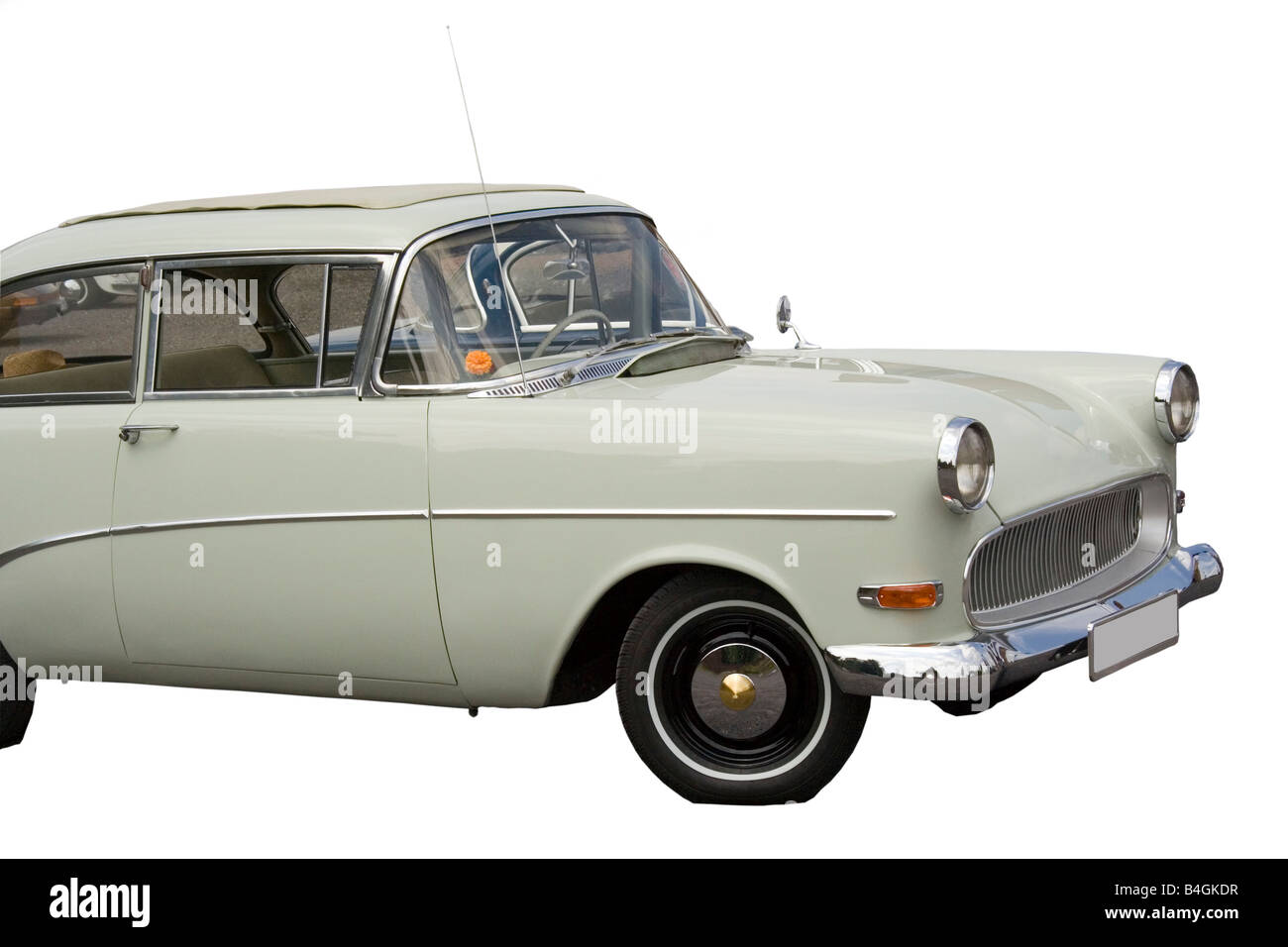 Vintage white German Car - Opel Rekord Stock Photo - Alamy